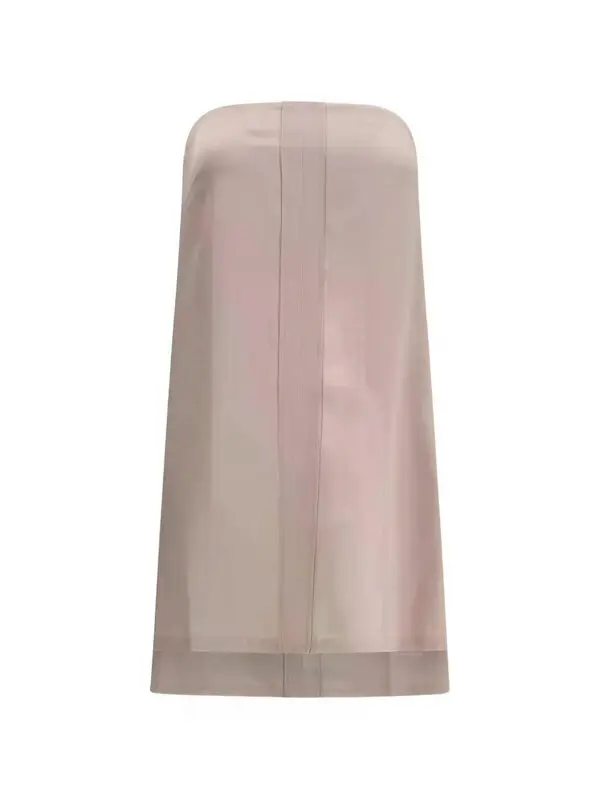 DI STAVNITSER Strapless Satin Top - Neutrals