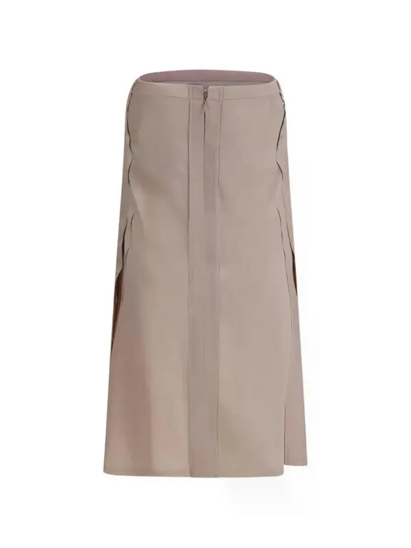DI STAVNITSER Strapless Satin Top - Neutrals