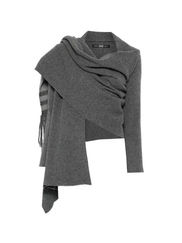 Gianfranco Ferre 1990s Scarf Jacket - Grey