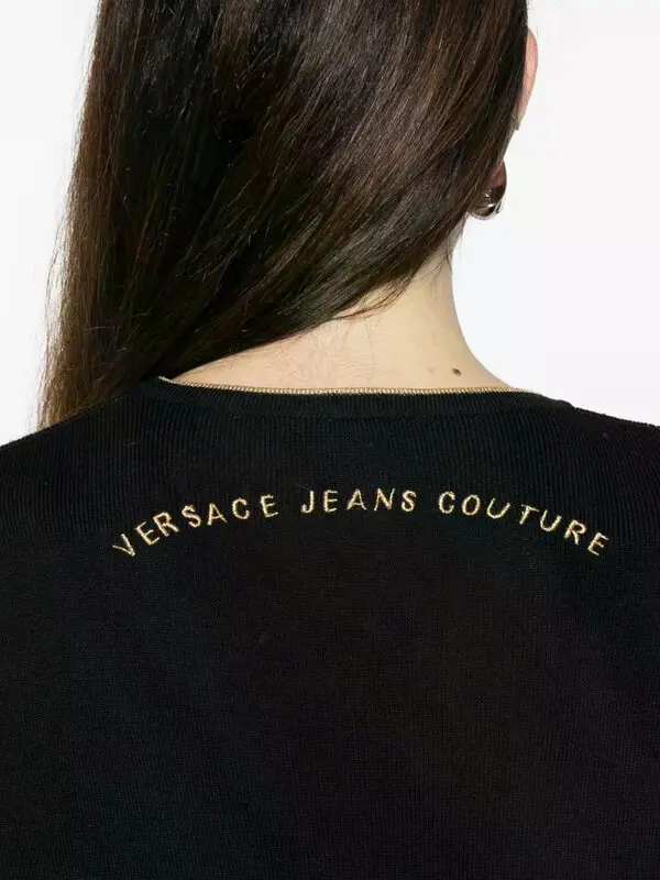 Versace Short-sleeve Embellished Sweater