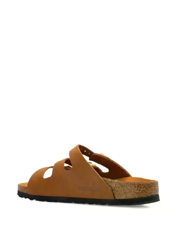 BIRKENSTOCK Florida Fresh Suede Flat Sandals - Brown
