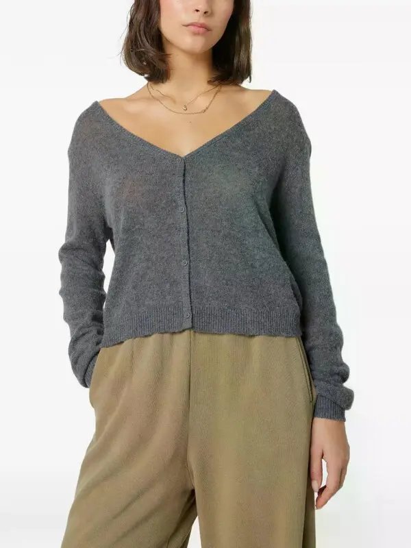 American Vintage V-neck Cardigan - Grey