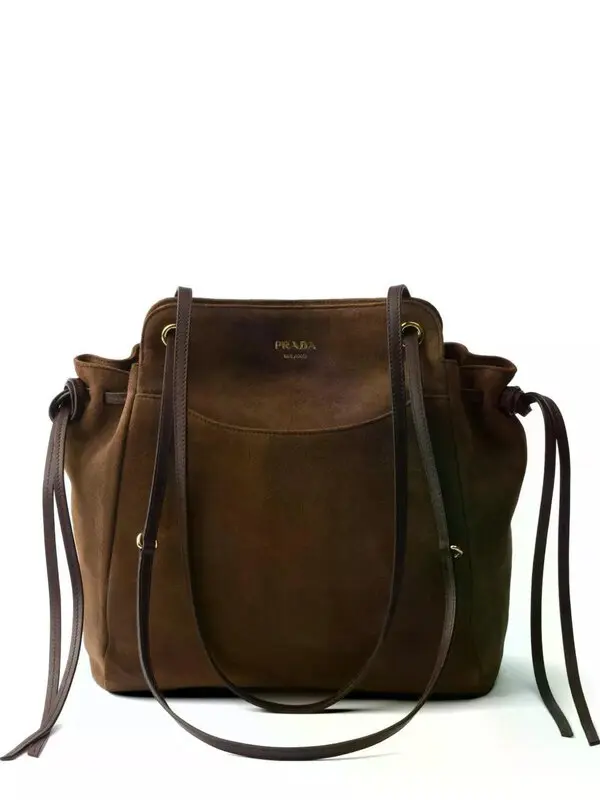 Prada Medium Carry Tote Bag In Suede