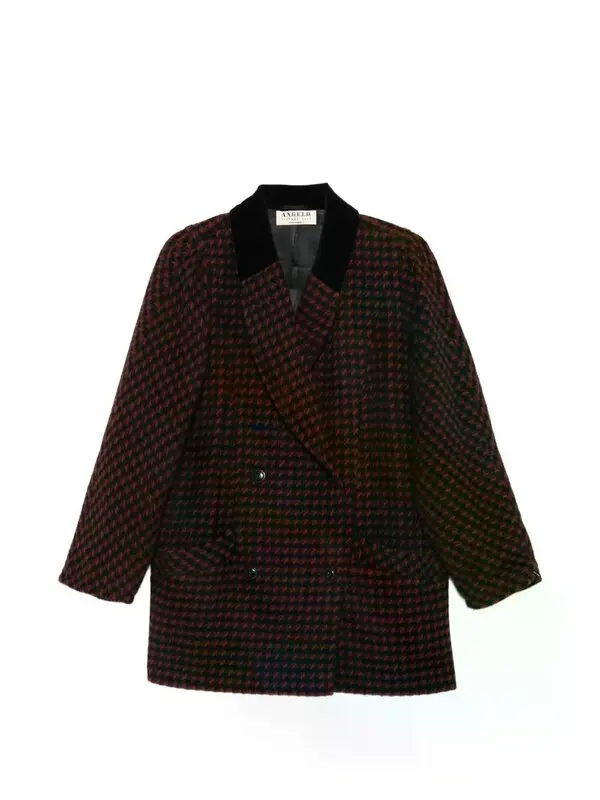 A.N.G.E.L.O. VINTAGE CULT 1980s Houndstooth Double-breasted Coat