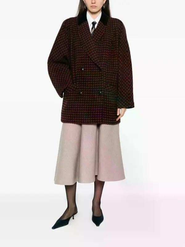 A.N.G.E.L.O. VINTAGE CULT 1980s Houndstooth Double-breasted Coat