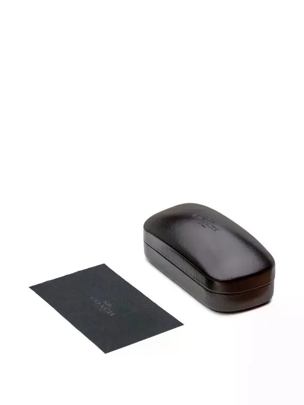 COACH Square Frame Sunglasses With Logo Detail - Black