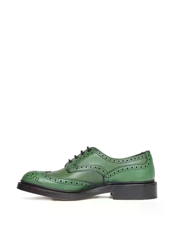 TRICKER'S Leather Derby Shoes - Green