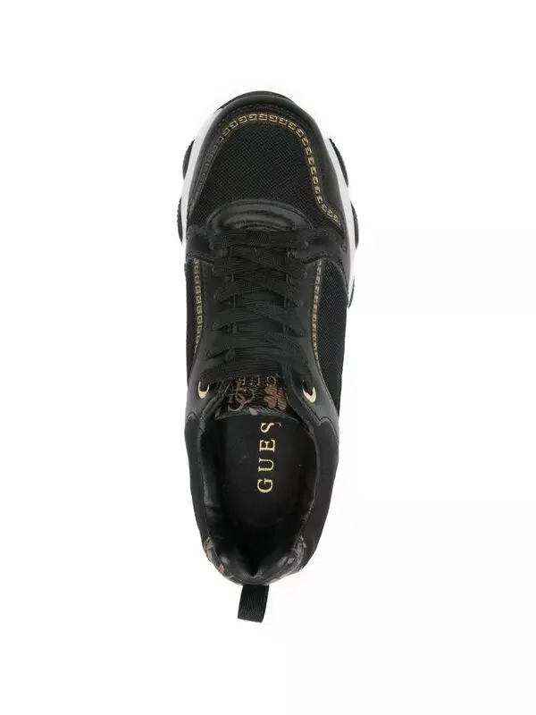 Guess Logo Pattern Lace-up Sneakers