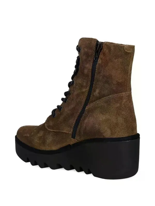 Fly London Lace-up Wedge-heel Boots