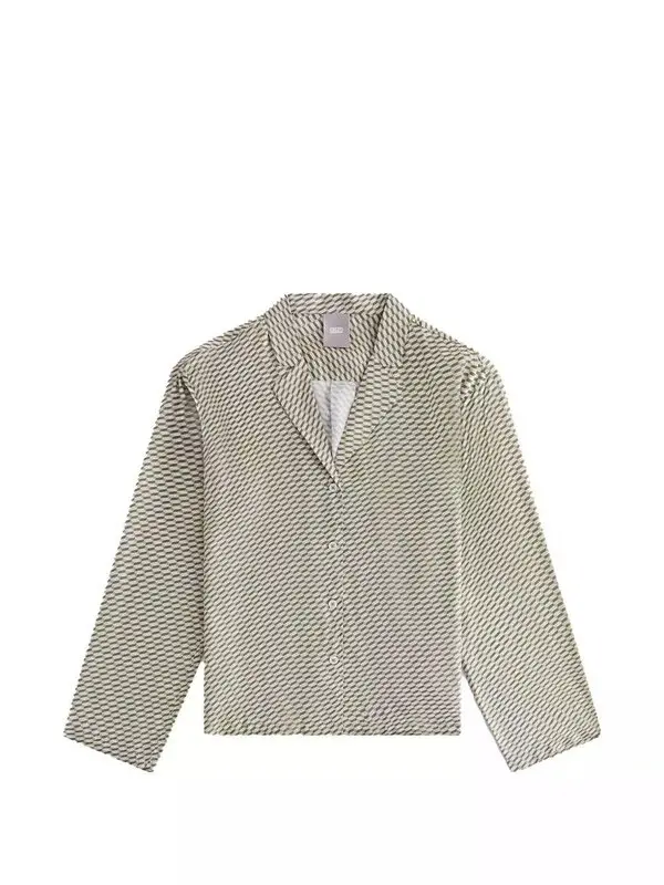 Kith Amalia Blouse With Geometric Print And Pointed Collar