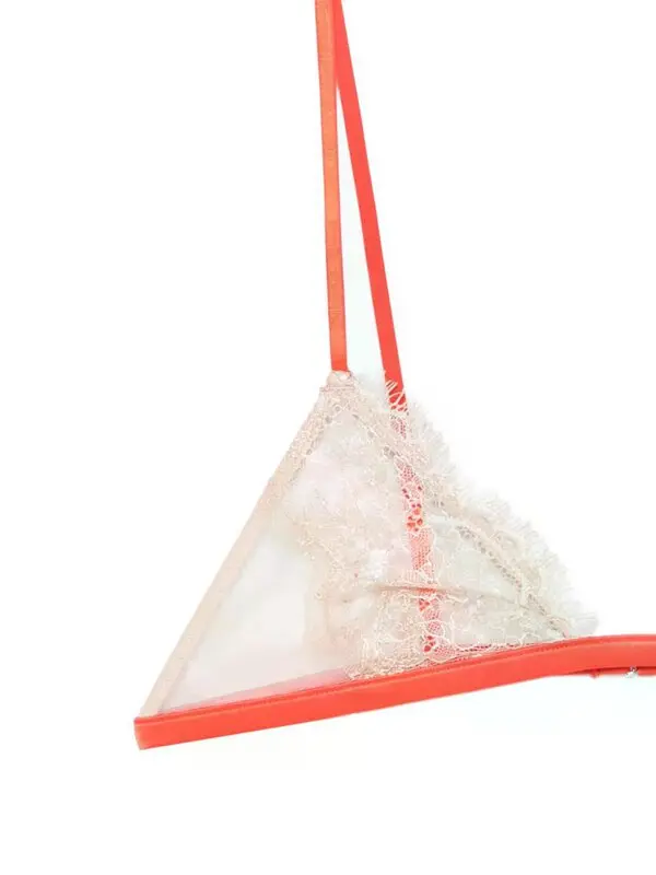 Patrizia Pepe Lace Triangle Bra - Neutrals