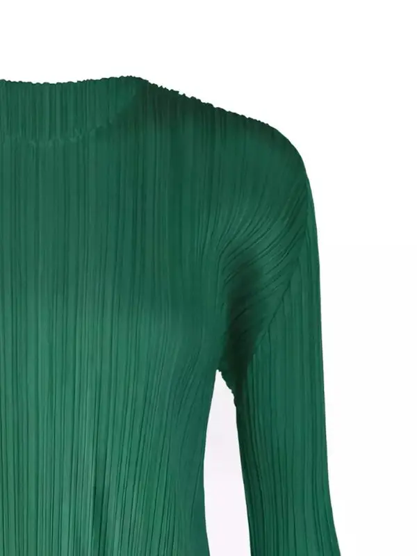 Issey Miyake Long-sleeve Midi Dress - Green