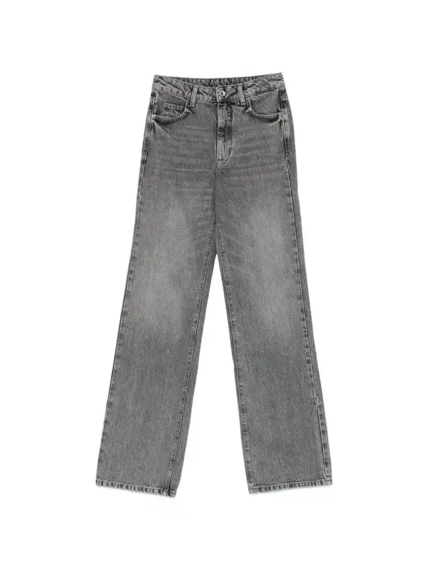 Patrizia Pepe High-waisted Regular Fit Jeans - Grey