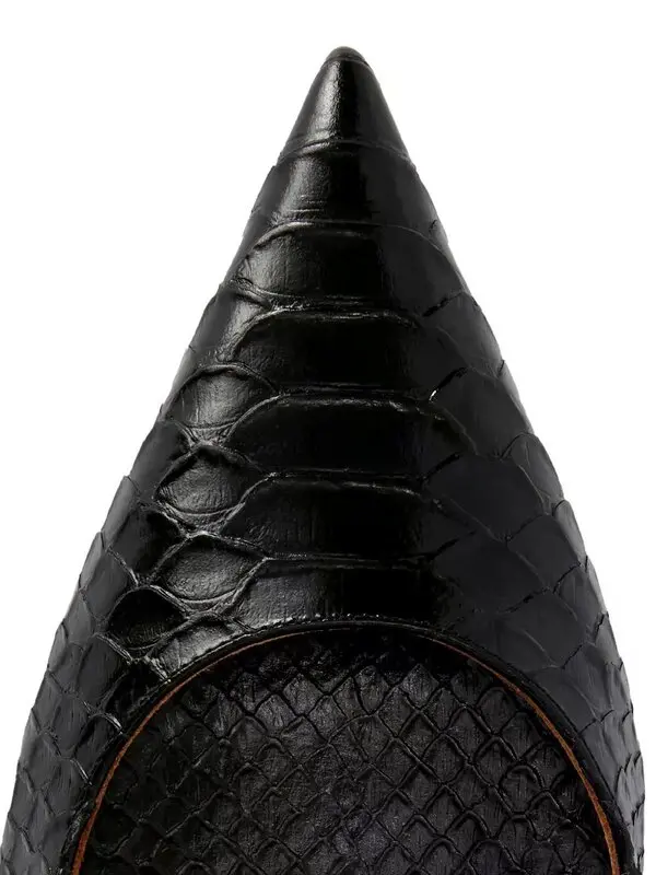 Paris Texas Vera Snakeskin Point-toe Pumps