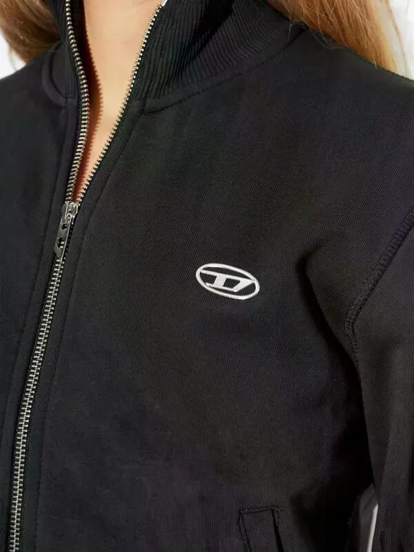 DIESEL® Zip-up Bomber Jacket With Logo Detail