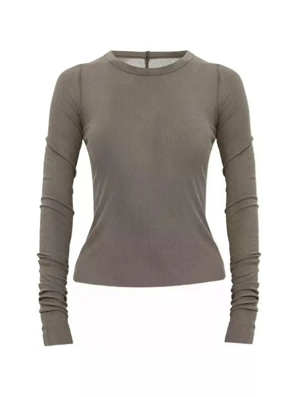 Rick Owens Ribbed Long-sleeve T-shirt - Grey