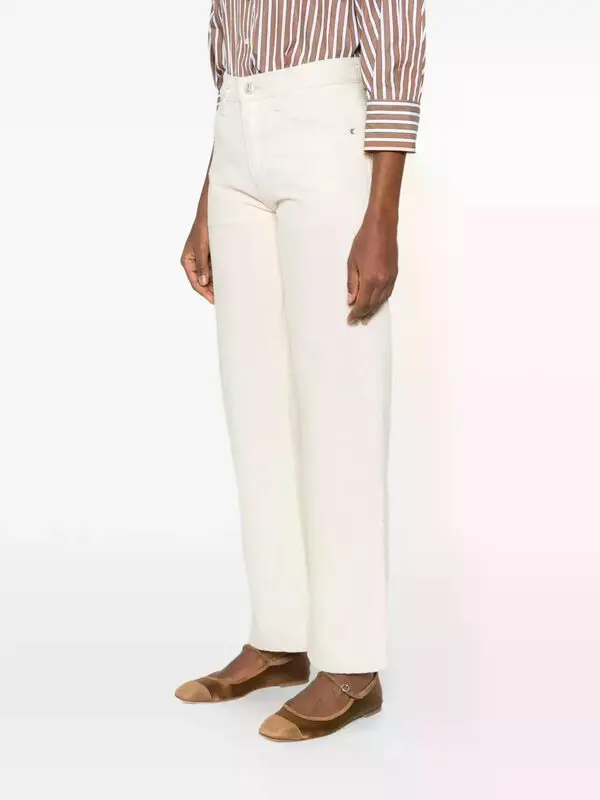 Patrizia Pepe Straight-leg Jeans With Logo Button