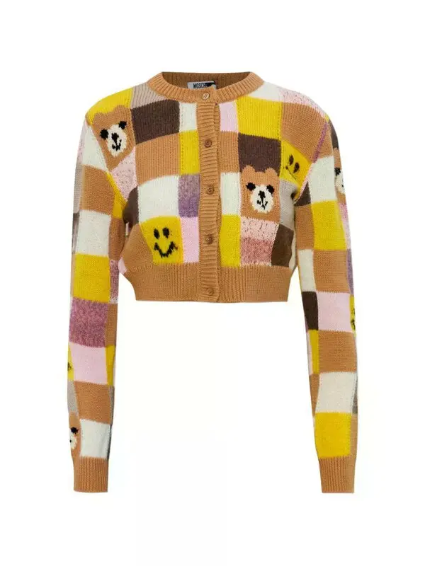 Moschino Patchwork Graphic Cardigan