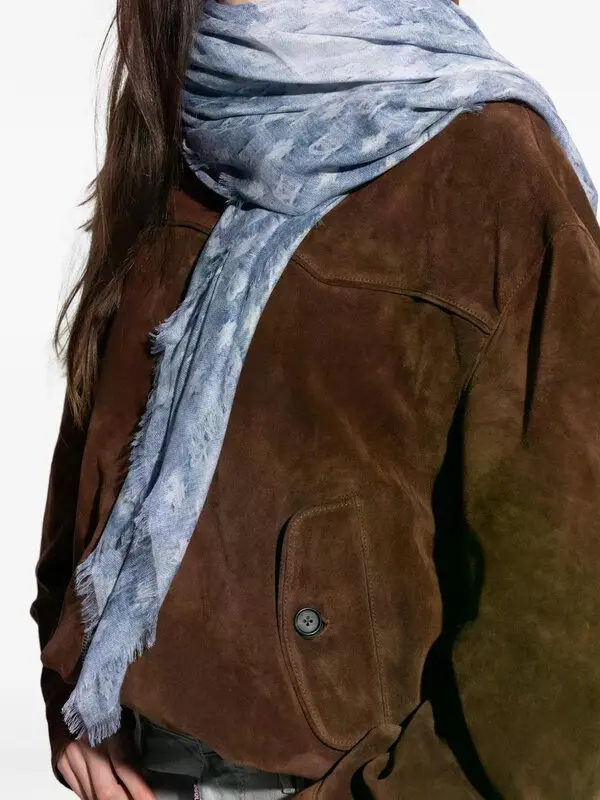 Dsquared2 Fringed Patterned Scarf