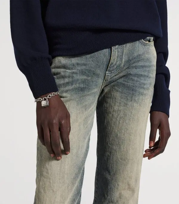 Balenciaga Bb Padlock Chain Bracelet