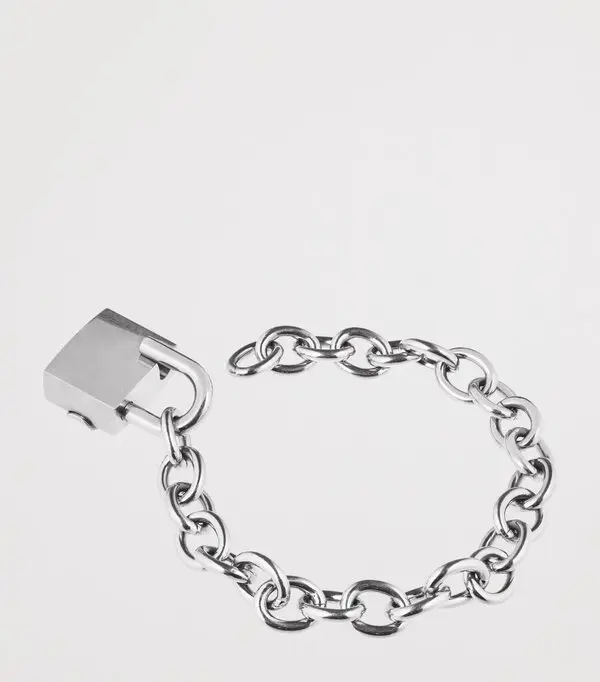 Balenciaga Bb Padlock Chain Bracelet