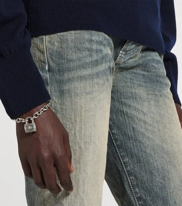 Balenciaga Bb Padlock Chain Bracelet