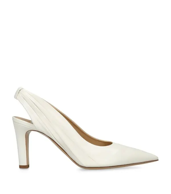 Gabriela Hearst Amari Leather Slingback Pumps - Ivory