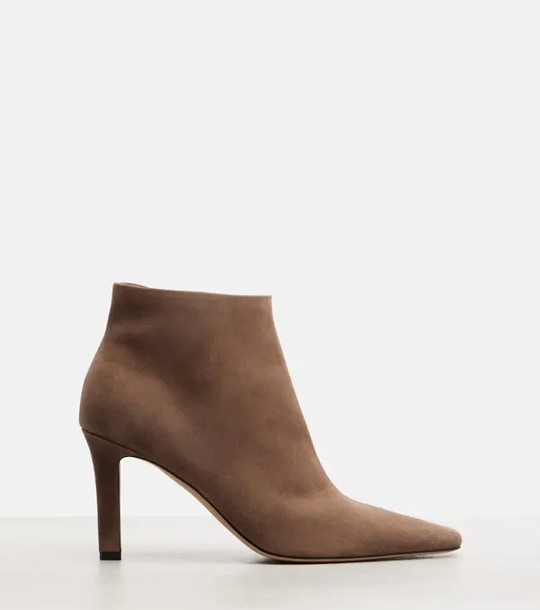 THE ROW Carla Suede Ankle Boots - Grey