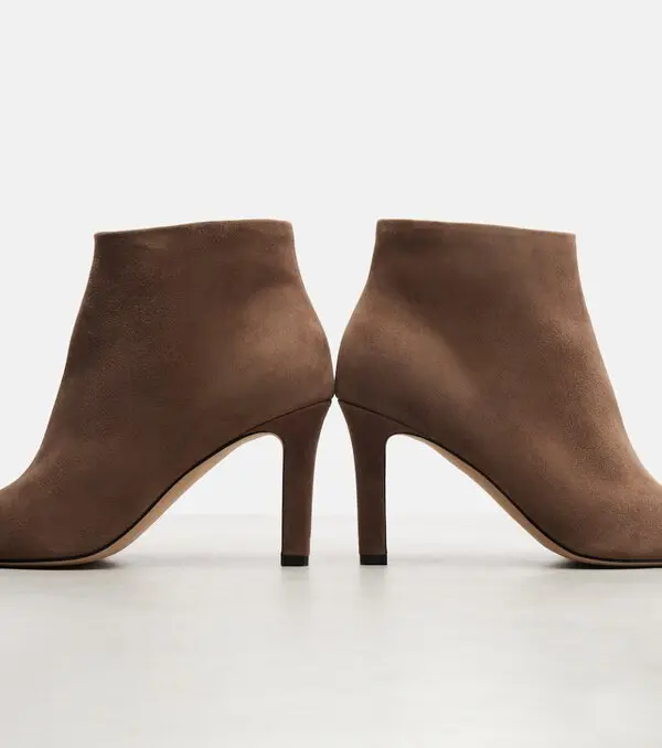 THE ROW Carla Suede Ankle Boots - Grey