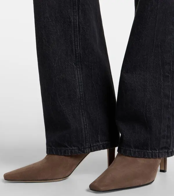 THE ROW Carla Suede Ankle Boots - Grey