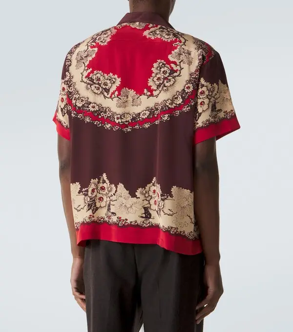 BODE Printed Silk Bowling Shirt