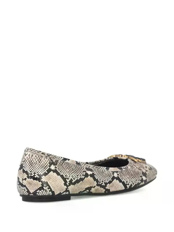 Pinko Ballerinas With Python Print And Love Birds Logo Detail