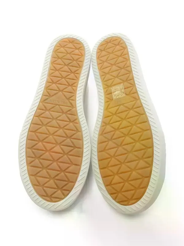 Prada Canvas Triangle Logo Lace-up Sneakers