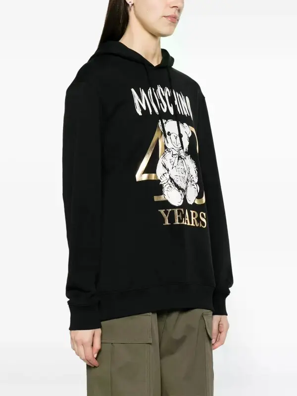 Moschino Teddy Bear Print Cotton Hoodie
