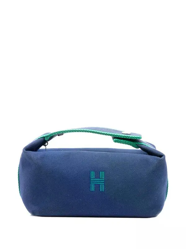 Hermès Toile Bride A Brac Case Vanity Bag - Blue