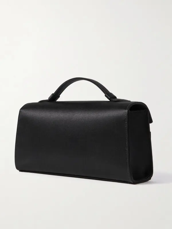 Savette Symmetry Pochette Satin Tote - Black