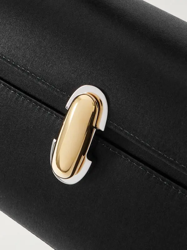Savette Symmetry Pochette Satin Tote - Black