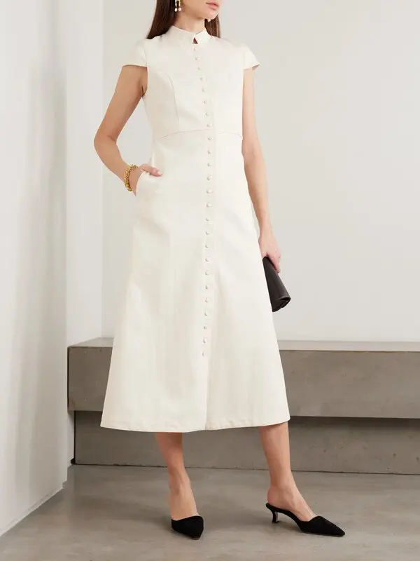 DESTREE Amaoko Denim Midi Dress - Neutrals