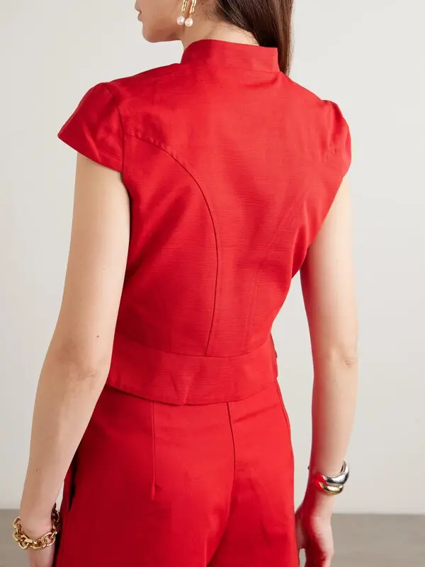 DESTREE Amoako Cotton Blouse - Red