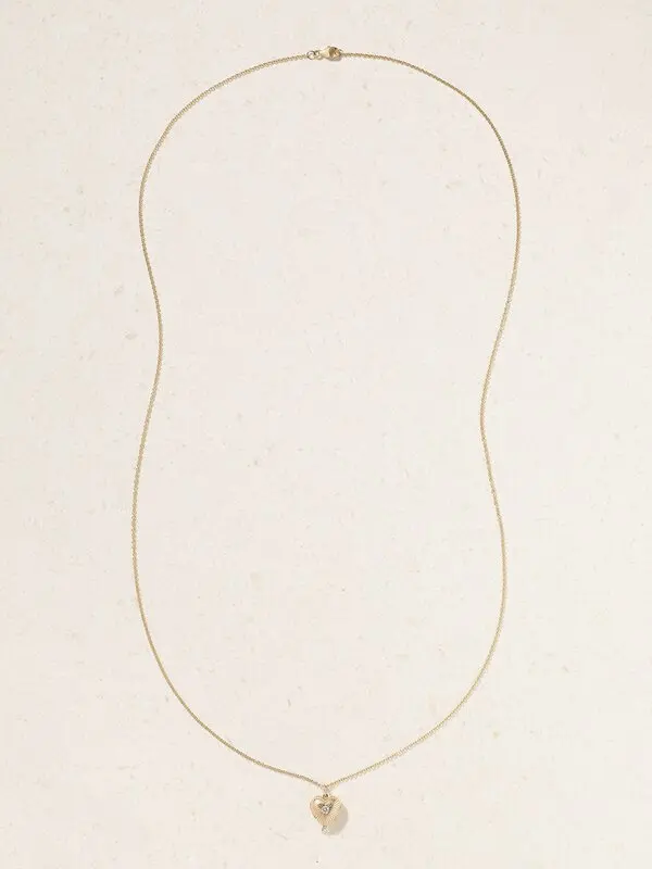 PERSEE 9-karat Diamond Locket Necklace