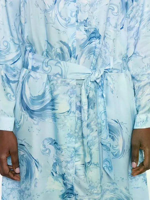 Versace Patterned Mini Shirt Dress