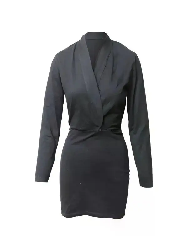 IRO PARIS V-neck Long-sleeve Mini Dress - Black