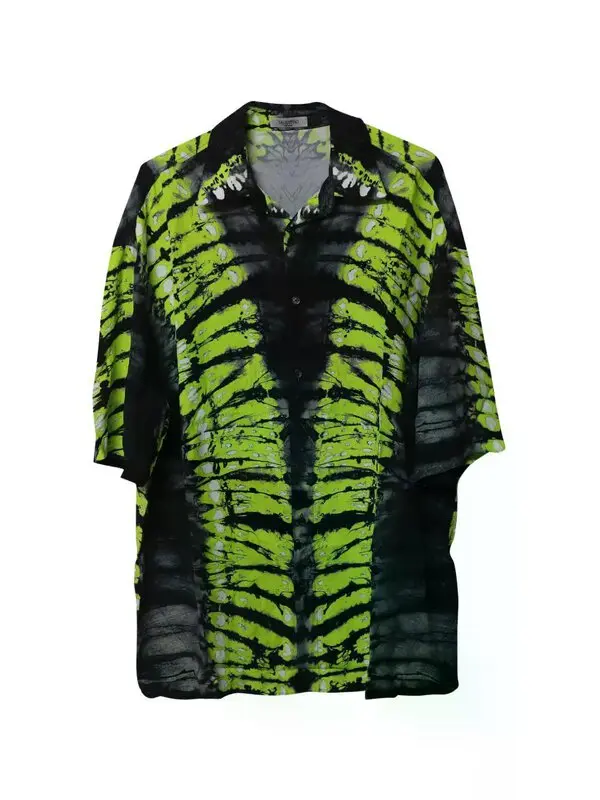 Valentino Garavani Tie-dye Short-sleeve Shirt - Black