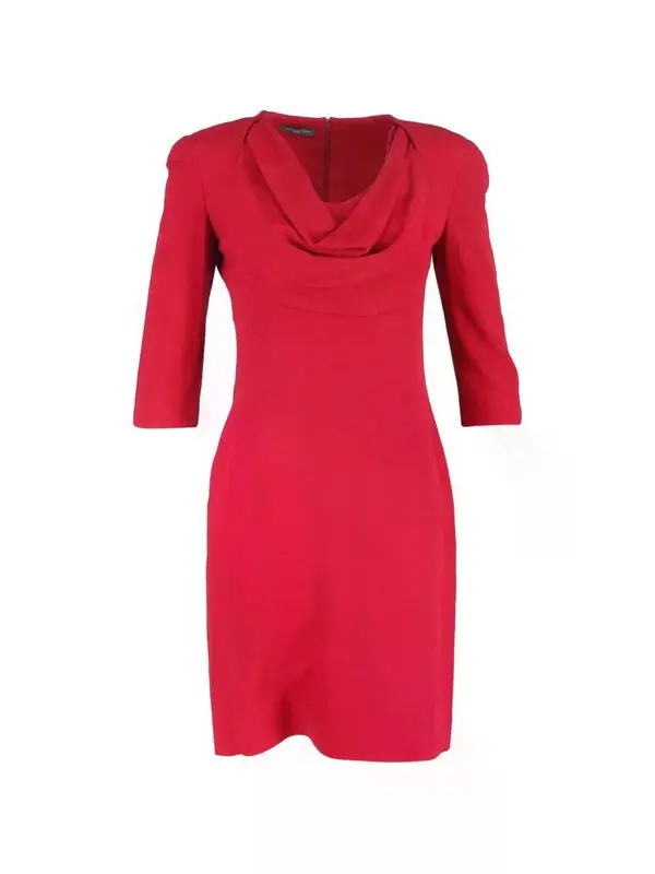 Alexander McQueen Cowl Neck Wool Dress