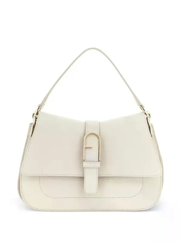 Furla Leather Flow Shoulder Bag - Neutrals