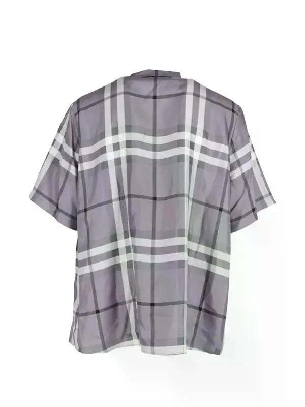 Burberry Silk Check Pattern Button-up Shirt