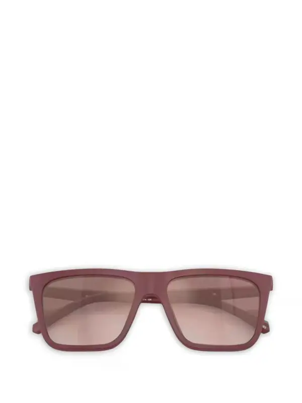 Emporio Armani Rectangle Frame Glasses - Red