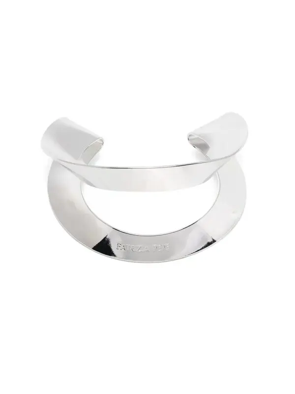Patrizia Pepe Tone Open Cuff Bracelet - Silver