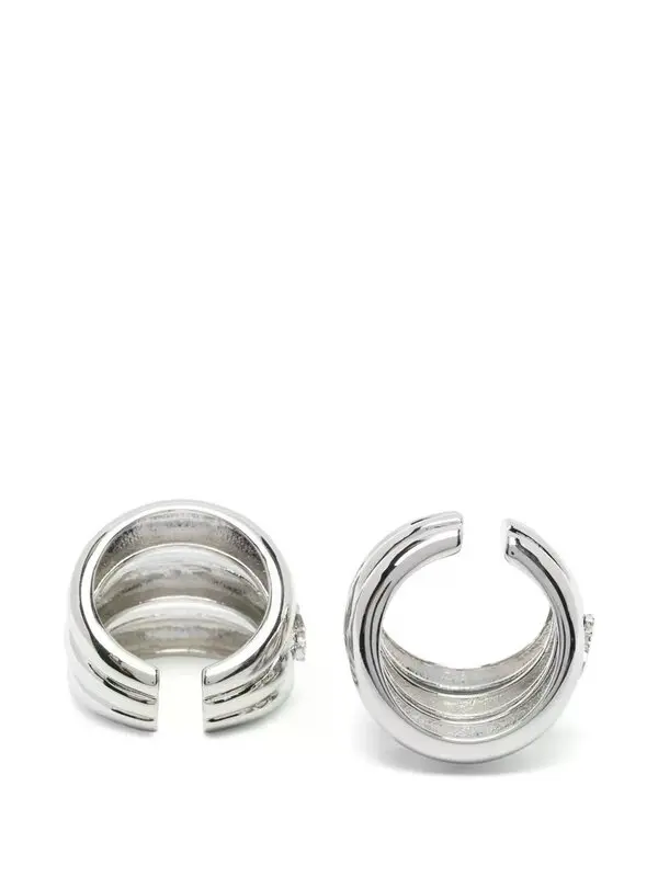 Patrizia Pepe Tone Layered Effect Hoop Ear Cuffs