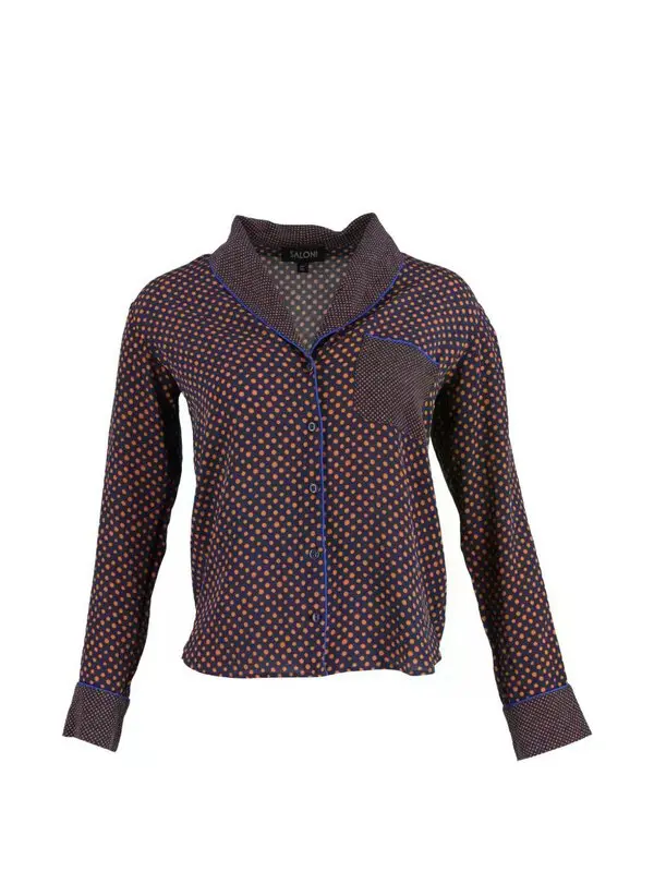 Saloni Printed Buttoned Shirt - Blue